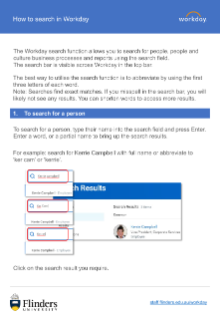 Workday user guides - Flinders University Staff