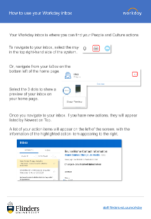 Workday user guides - Flinders University Staff